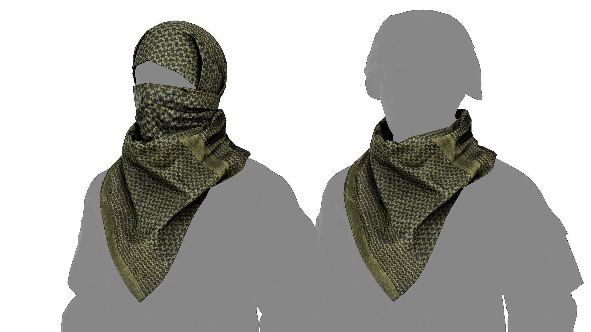 3D model Shemagh Scarf VR / AR / low-poly | CGTrader