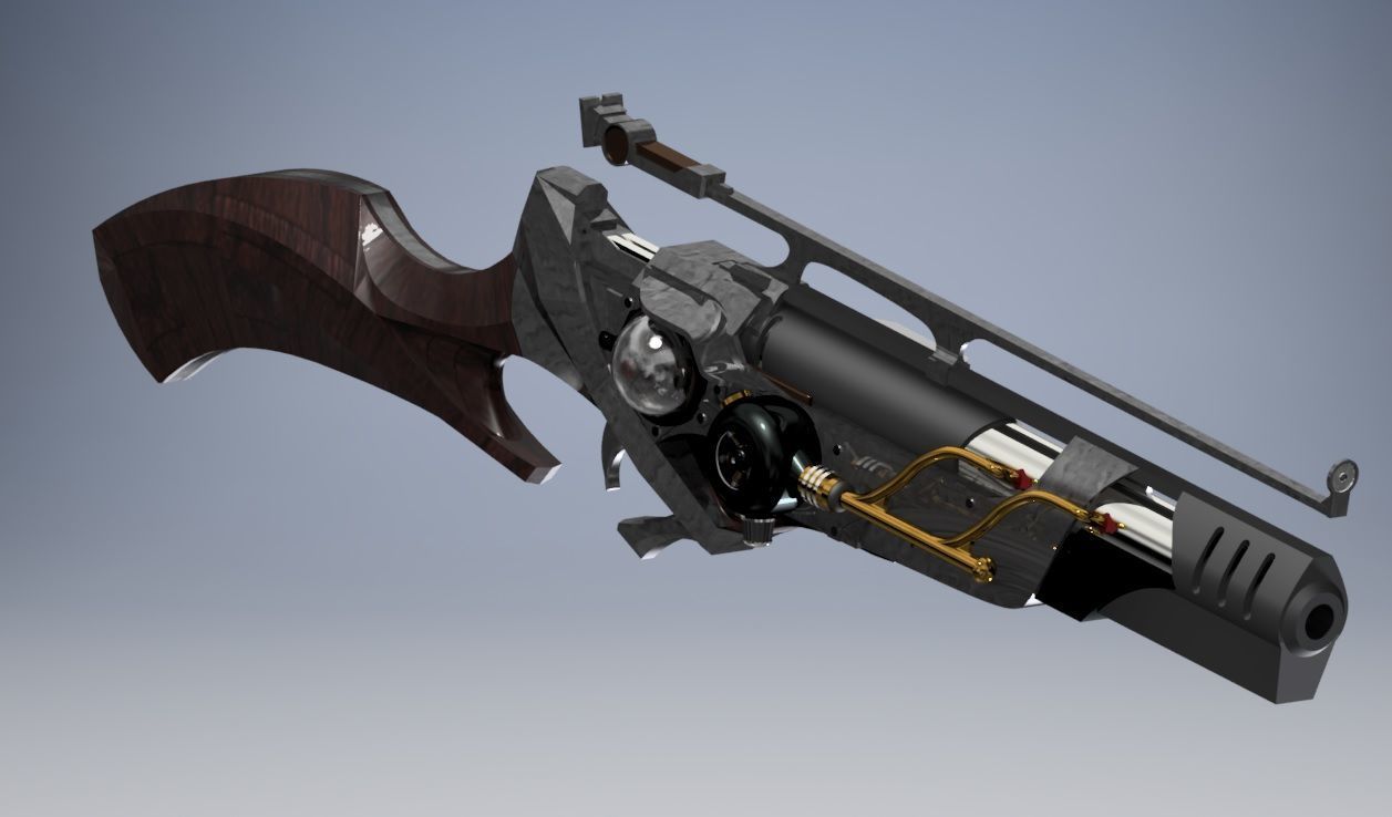 Emily Kaldwin Fully Upgraded Pistol Cosplay Prop 3D model 3D printable ...