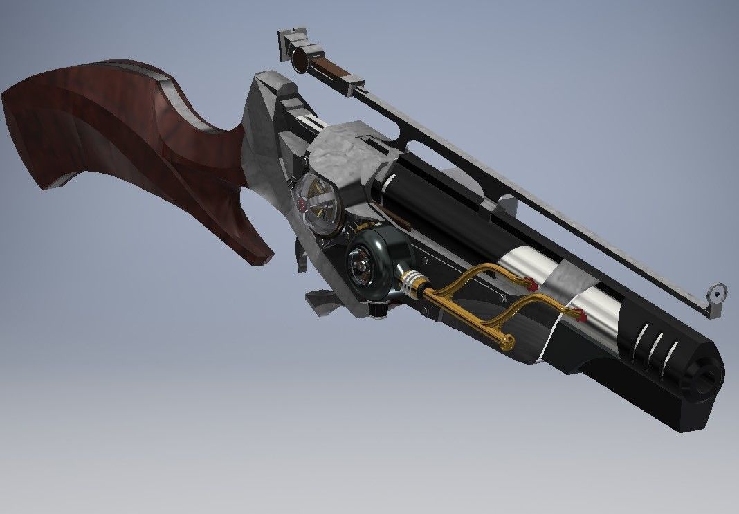 Emily Kaldwin Fully Upgraded Pistol Cosplay Prop 3D model 3D printable ...