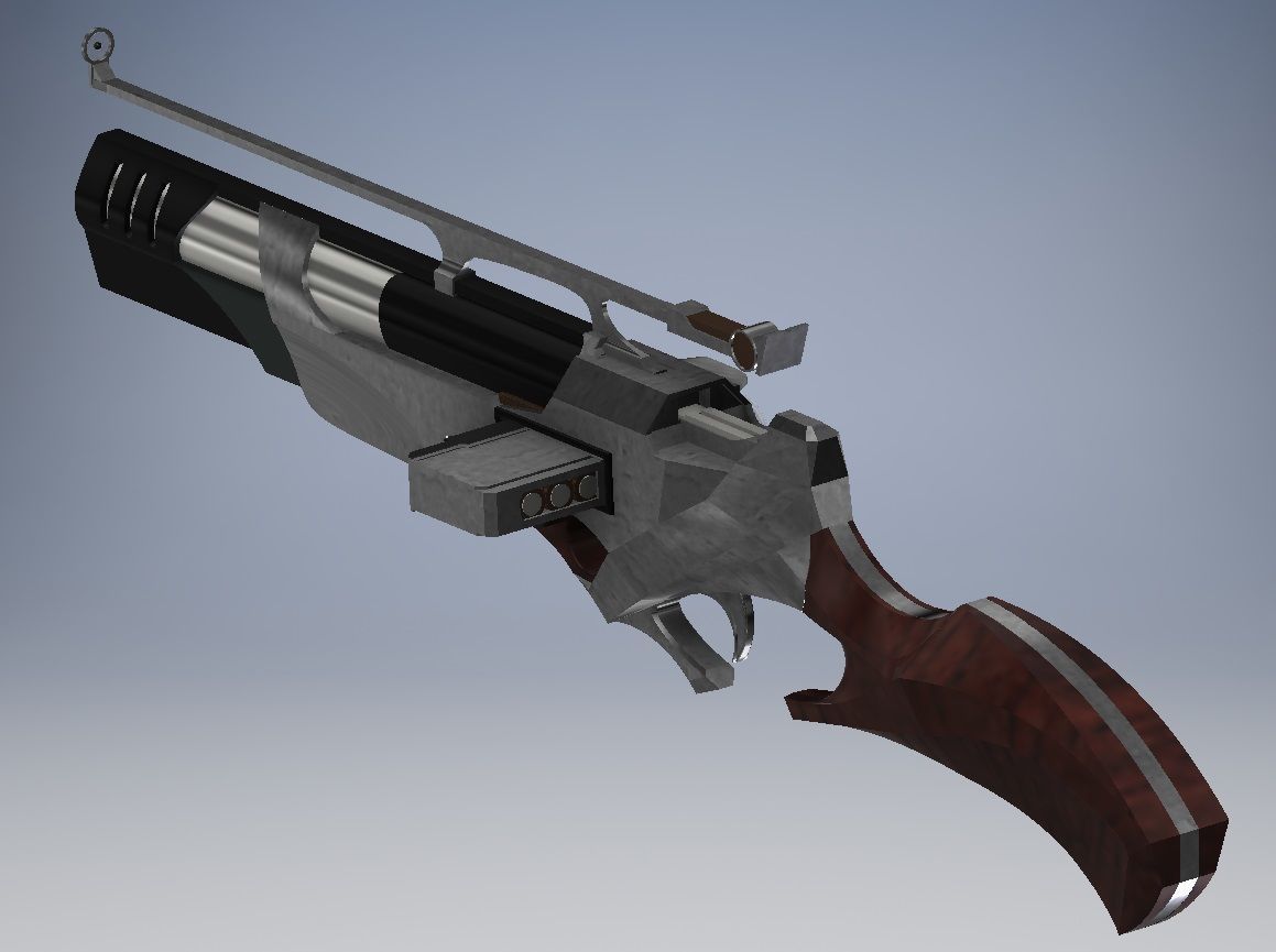 Emily Kaldwin Fully Upgraded Pistol Cosplay Prop 3D model 3D printable ...