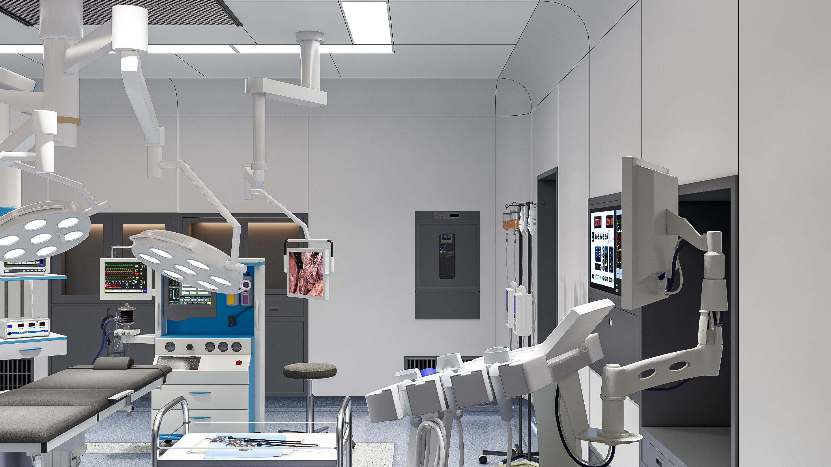 Hospital Laparoscopic operating room 3D model | CGTrader