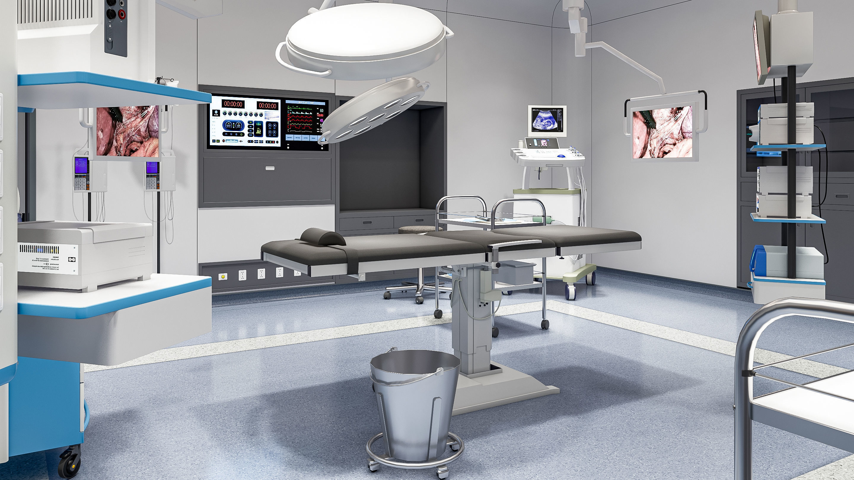 Hospital Laparoscopic operating room 3D model | CGTrader