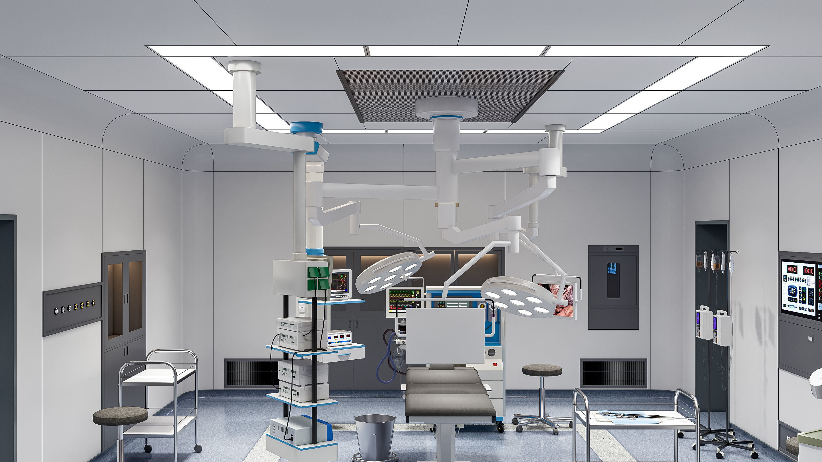 Hospital Laparoscopic operating room 3D model | CGTrader