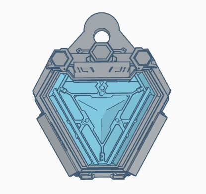 Iron Man Reactor Keychain free 3D model 3D printable | CGTrader