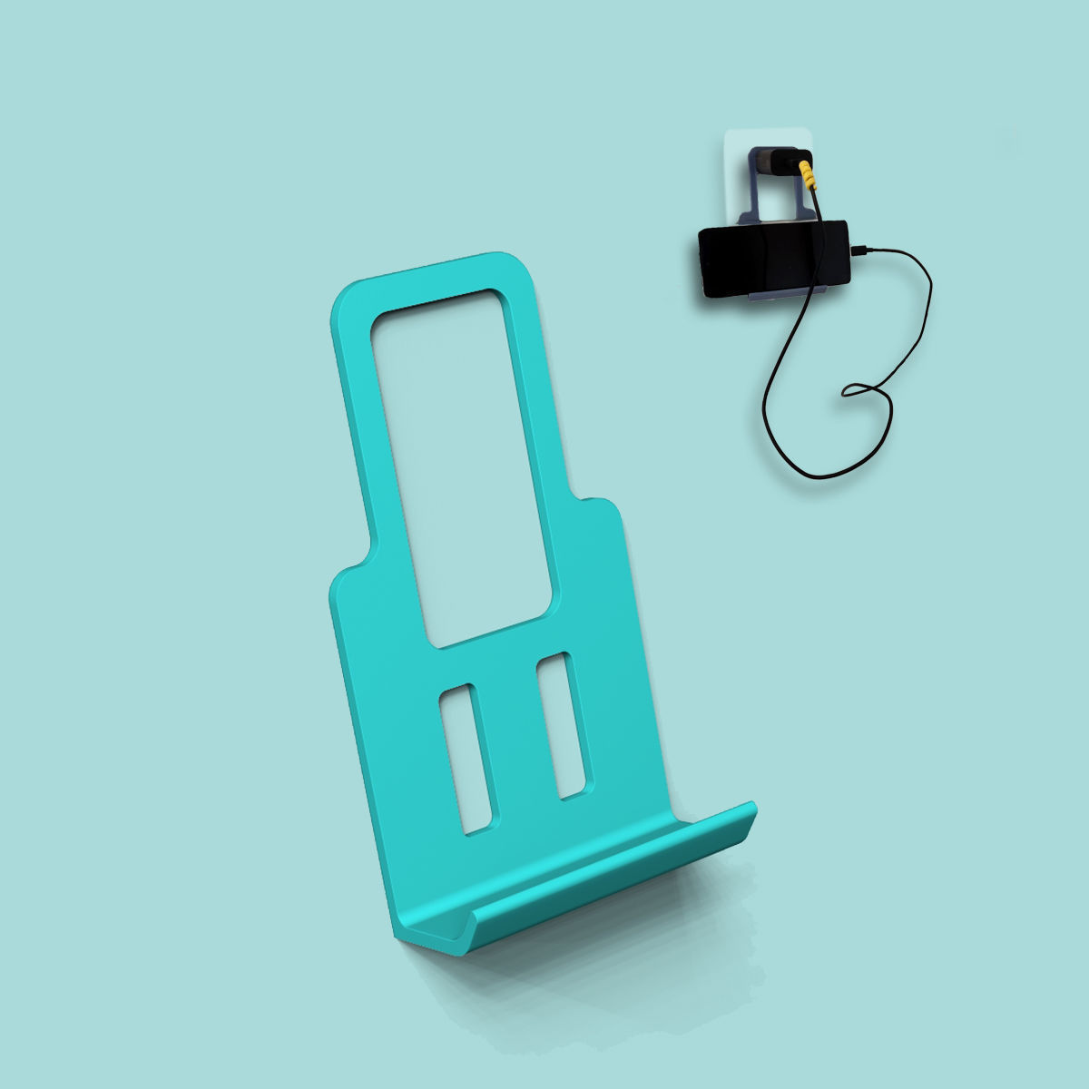 Simple Charging Phone Holder - Simple Plug Printable 3D model 3D ...