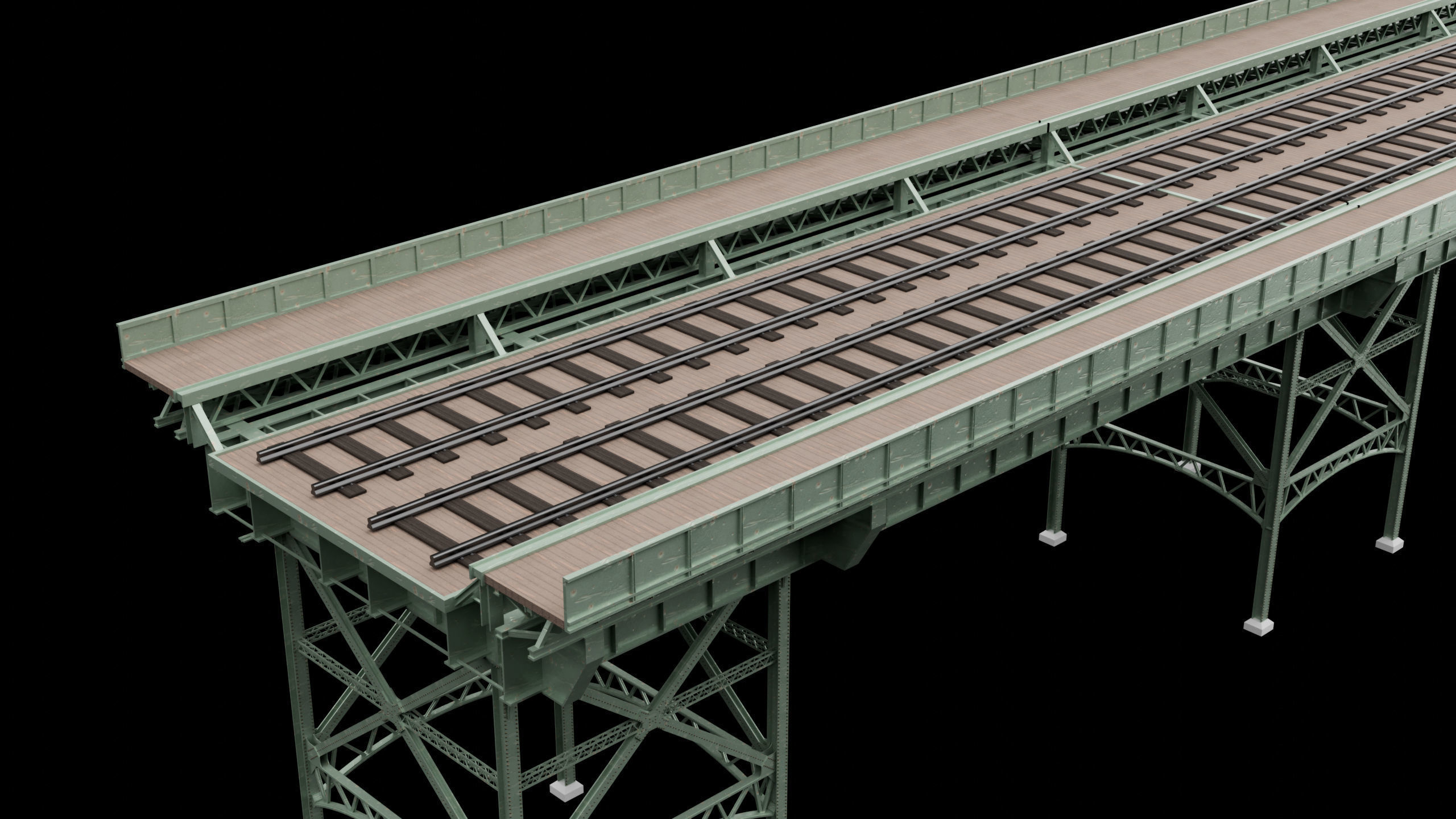 Modular Steel Bridge Kitbash - Blender UE5 3D model | CGTrader
