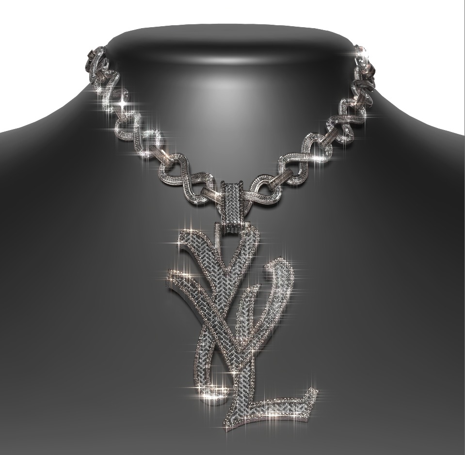 Playboi Carti - YVL Chain 3D Iced Out 3D model | CGTrader