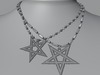 Playboi Carti - Pentagram Chain 3D Iced Out 3D model | CGTrader
