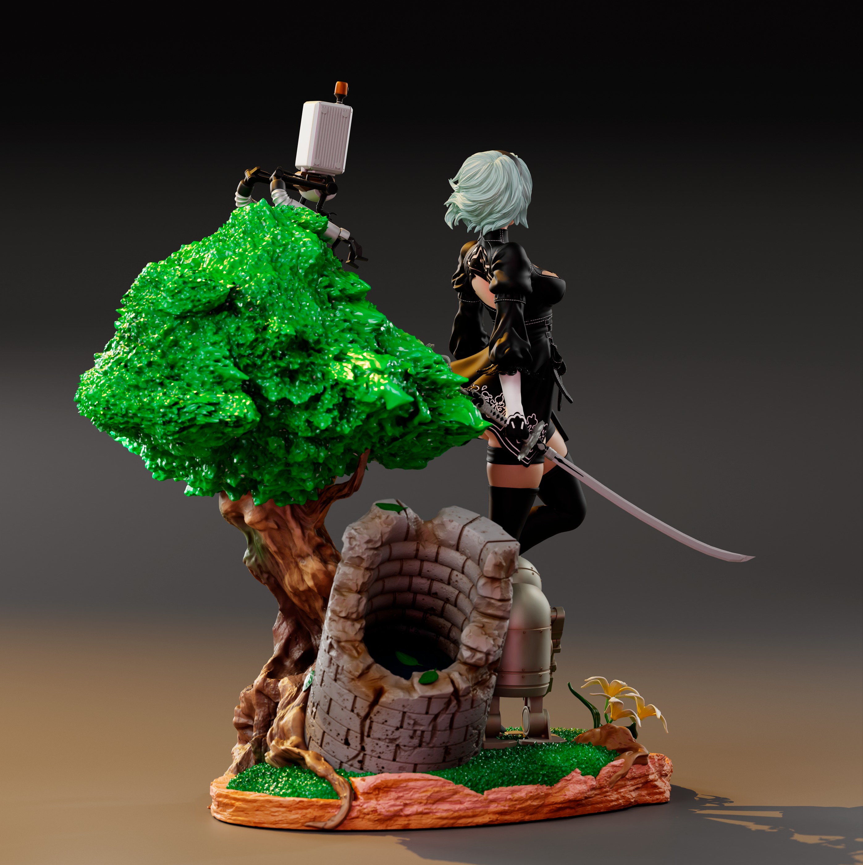 2B - Nier Automata 3D model 3D printable | CGTrader