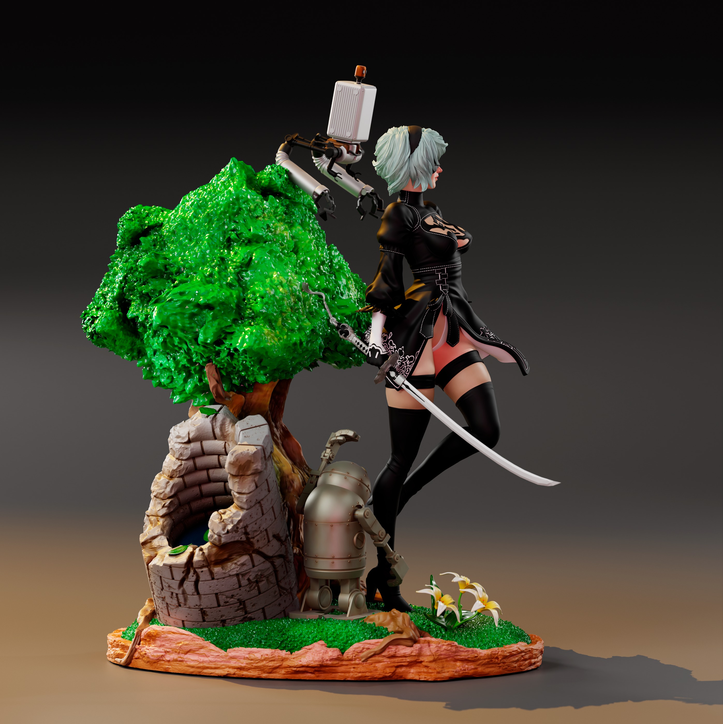 2B - Nier Automata 3D model 3D printable | CGTrader