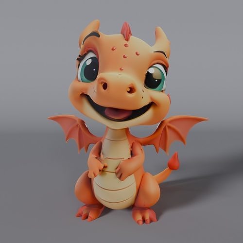 baby dragon 3D model | CGTrader