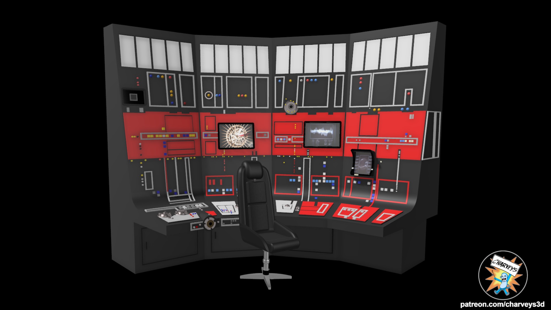 Star Wars Death Star Control Room Computer for action figures 3D model ...