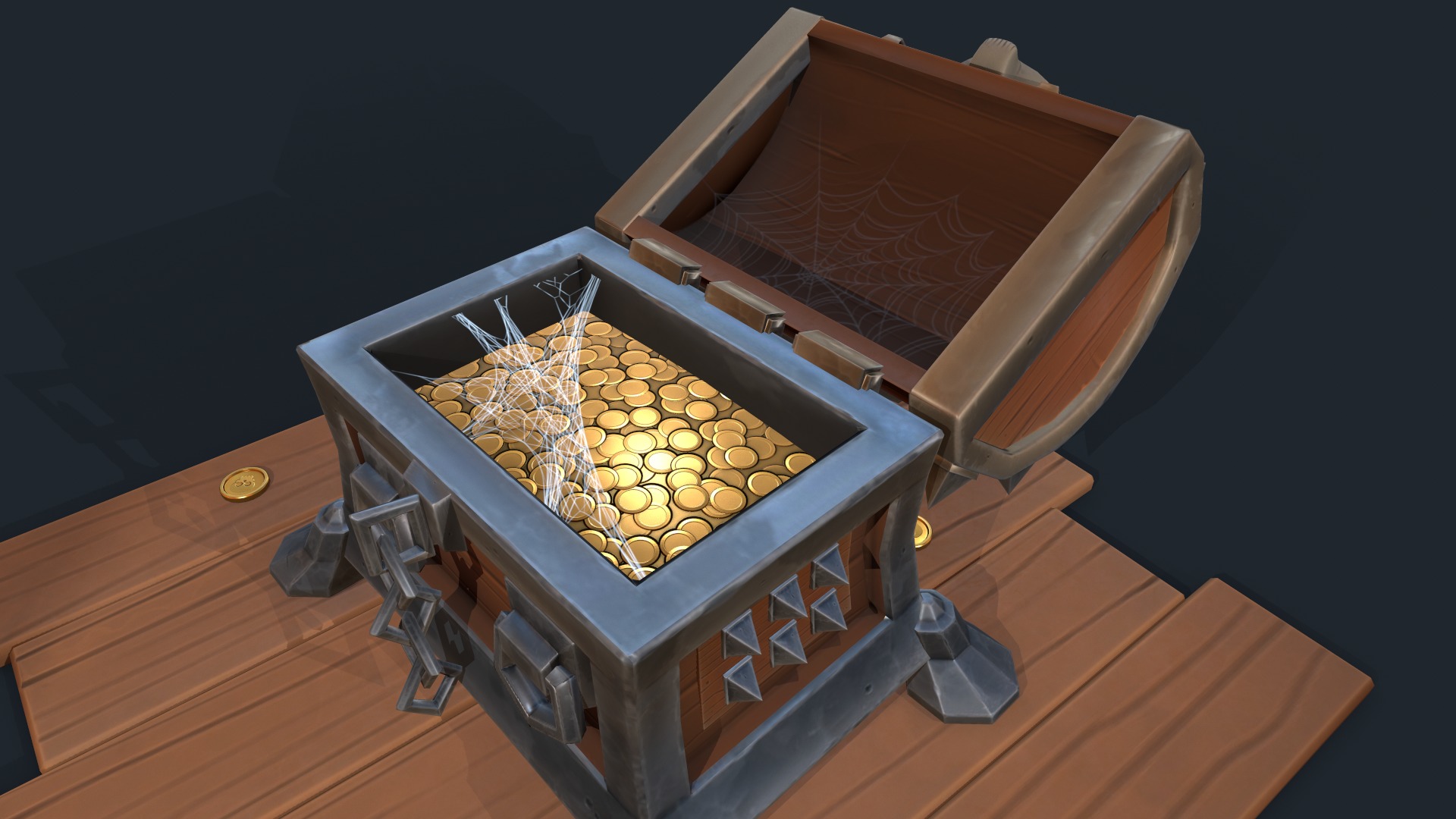 3D model Stylized Treasure Chest VR / AR / low-poly | CGTrader
