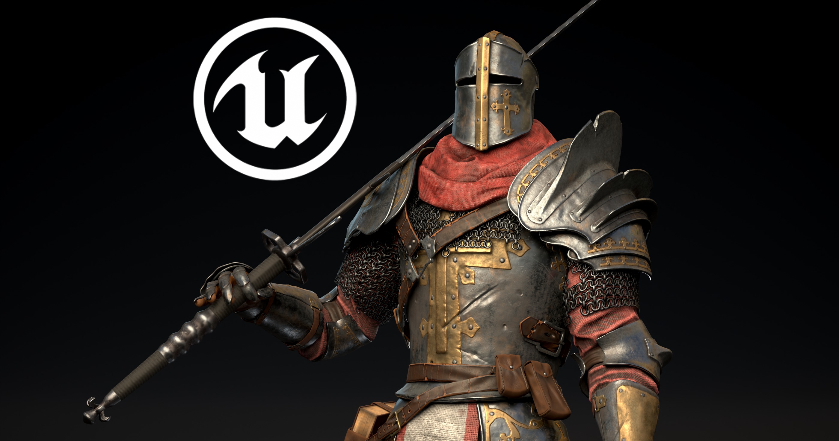 3D model Medieval knight Templier VR / AR / low-poly | CGTrader