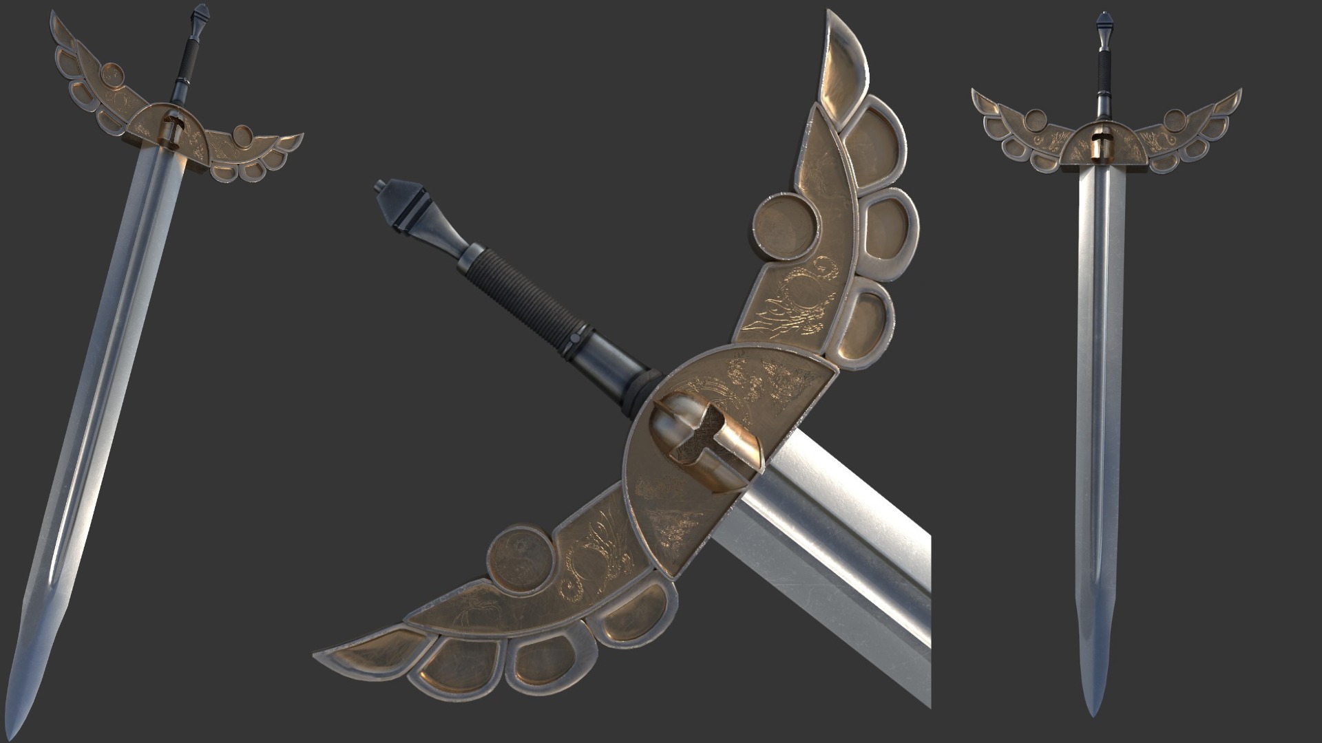 Longsword Game Asset free VR / AR / low-poly 3D model | CGTrader
