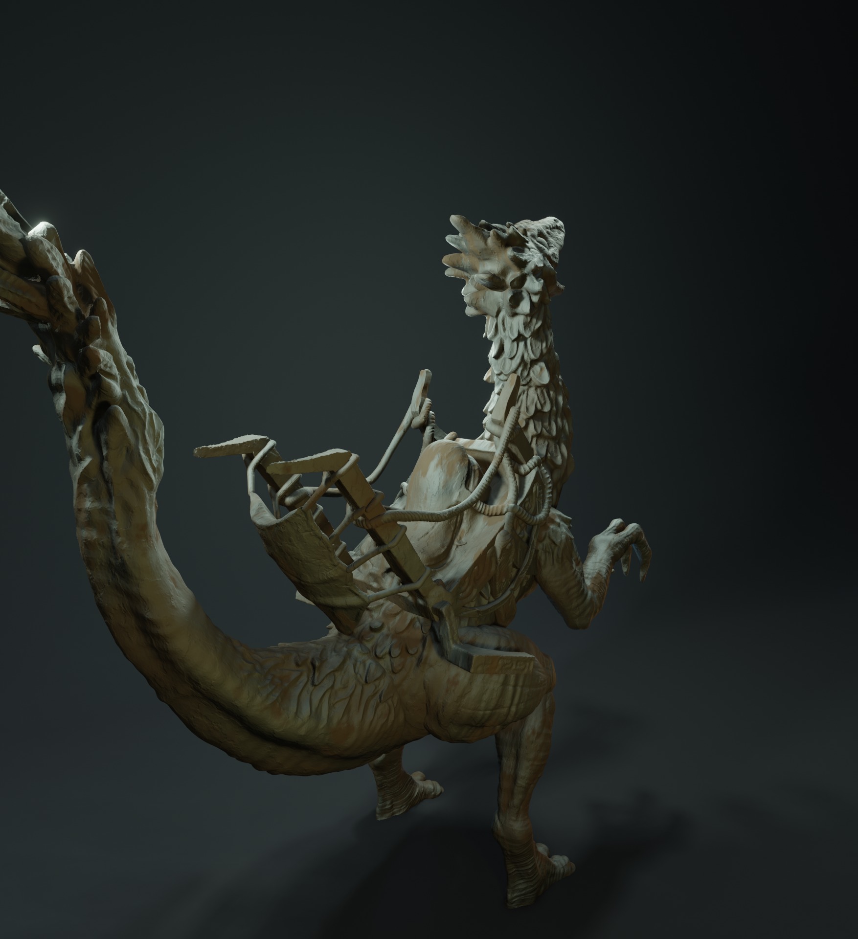 Velociraptor with saddle free 3D model 3D printable | CGTrader