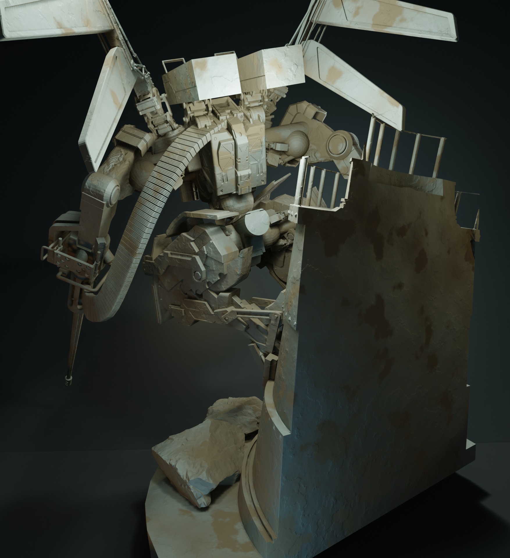 Big Gun Mech free 3D model 3D printable | CGTrader