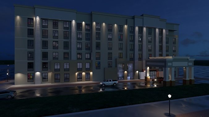 Hotel 3D model | CGTrader