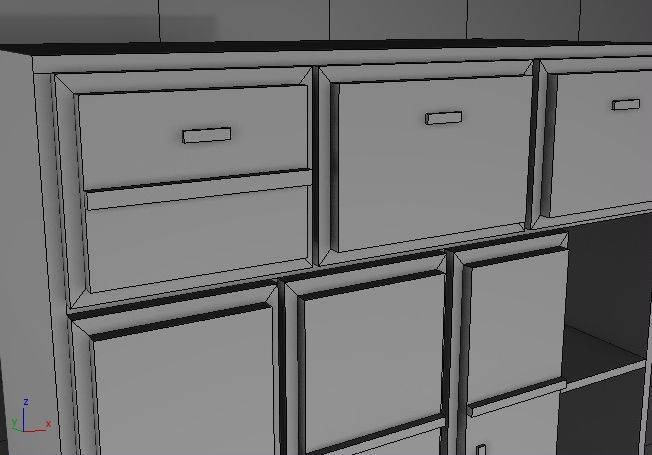 3D model cupboard furniture VR / AR / low-poly | CGTrader