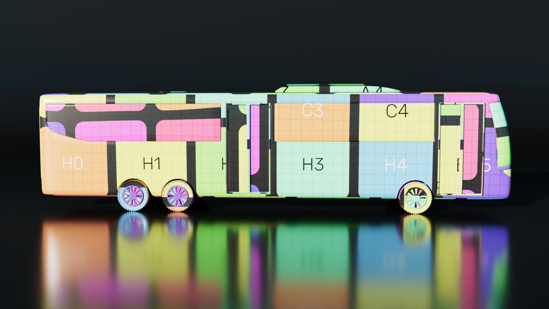 Toy Bus free 3D model | CGTrader