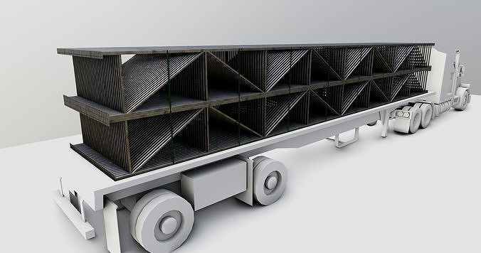 CARGO MODELS FOR TRUCK TRAILER-Roof Modul Type-4 3D model | CGTrader
