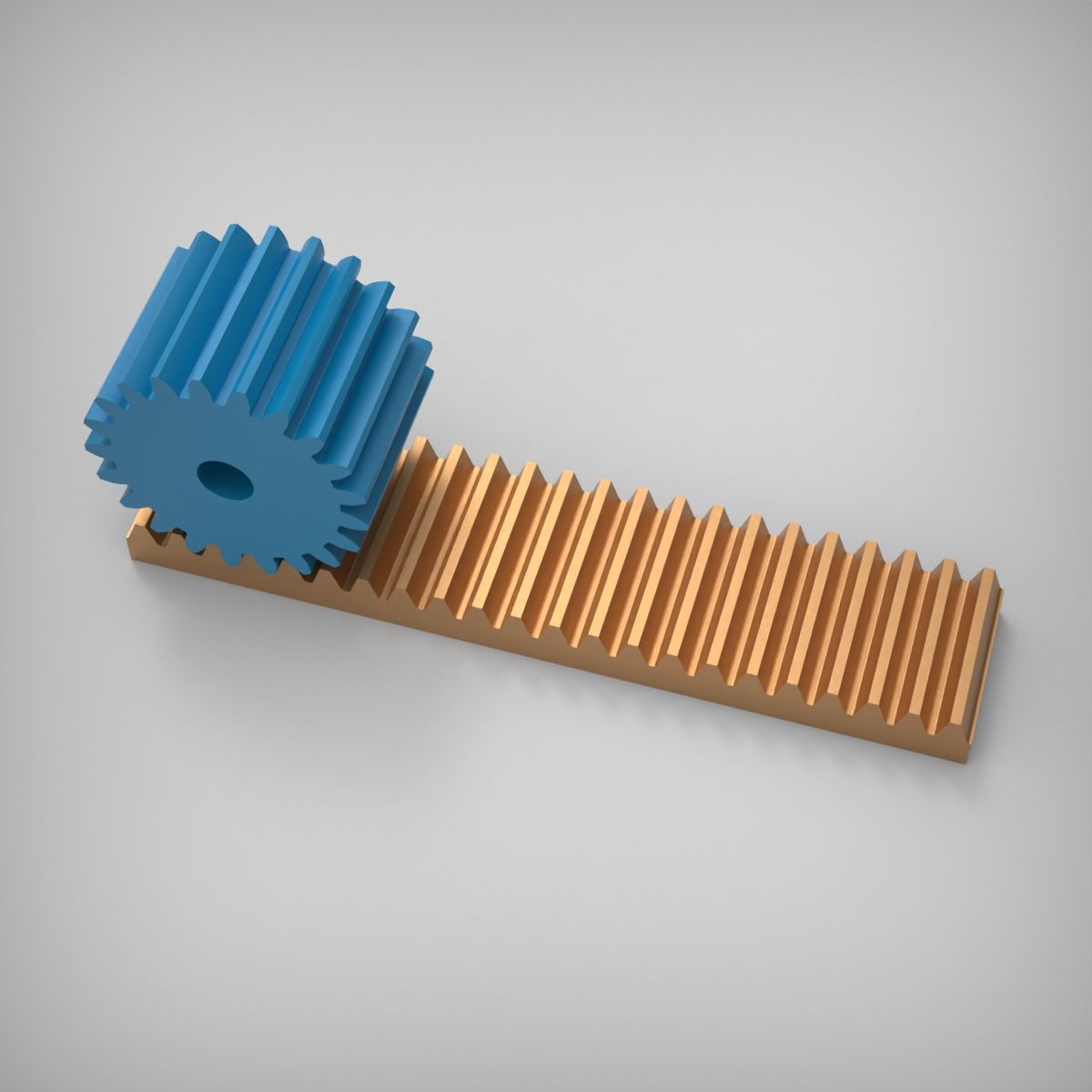 Rack and Pinion Gears 3D model 3D printable | CGTrader