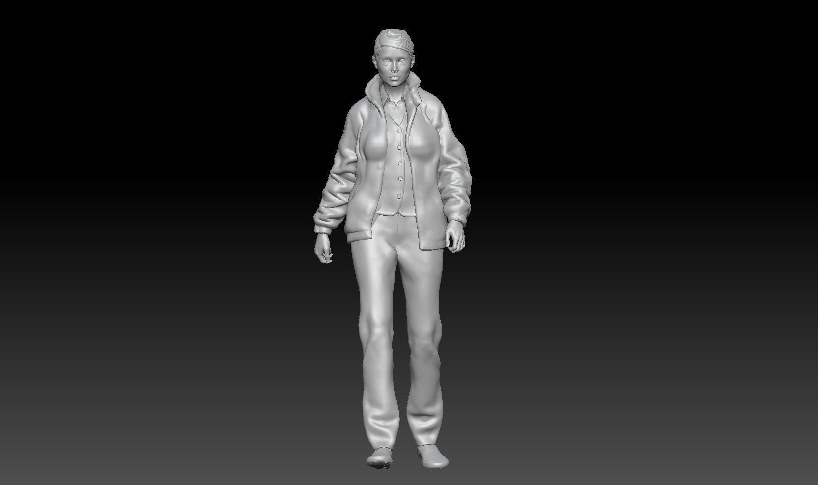 fbi agent girl 1 3D model 3D printable | CGTrader