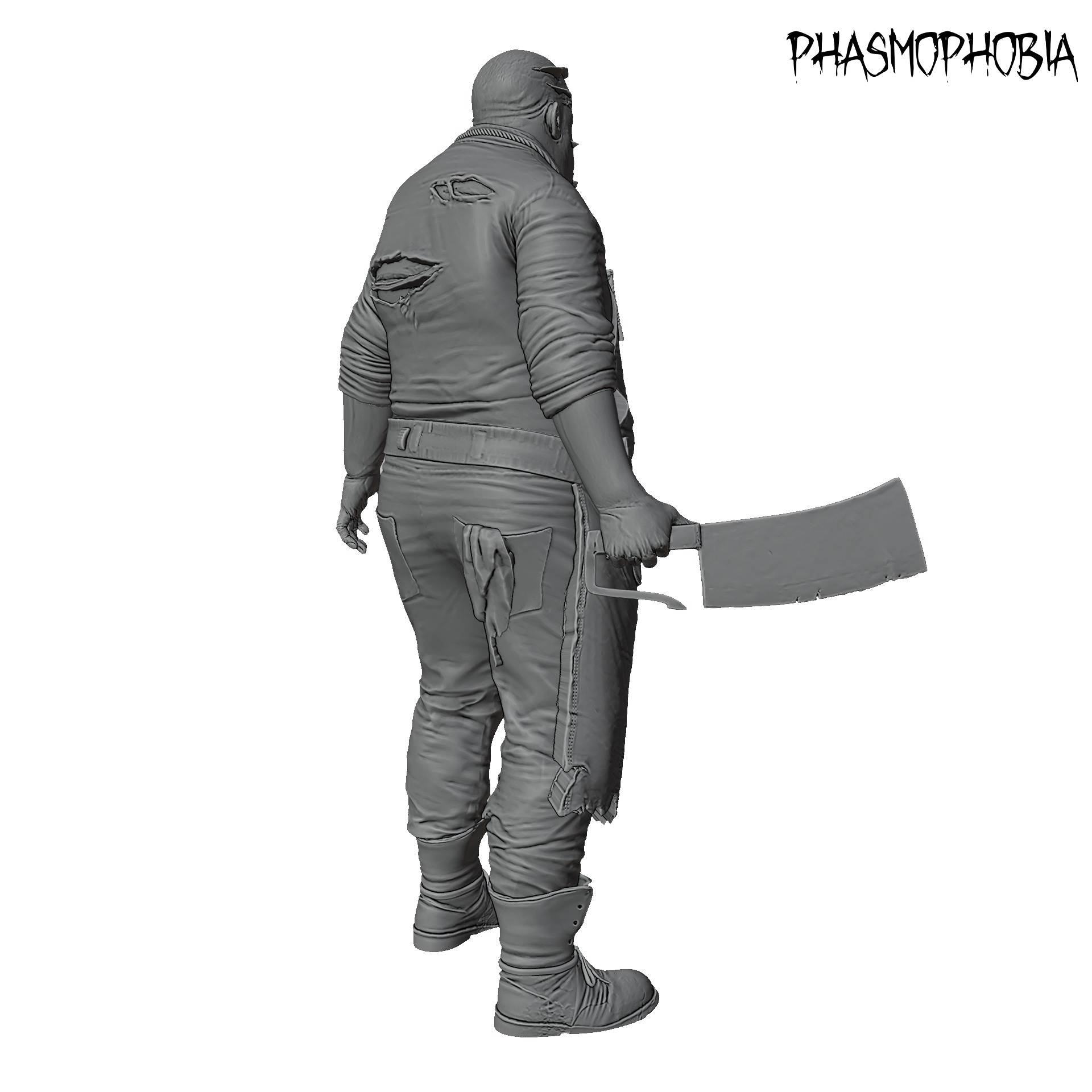 hasmophobia Ghost Zombie Butcher male plus bust 3D model 3D printable ...