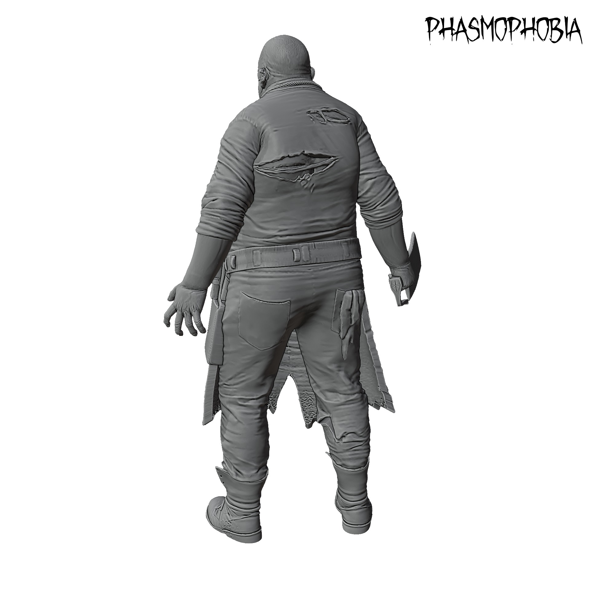 hasmophobia Ghost Zombie Butcher male plus bust 3D model 3D printable ...