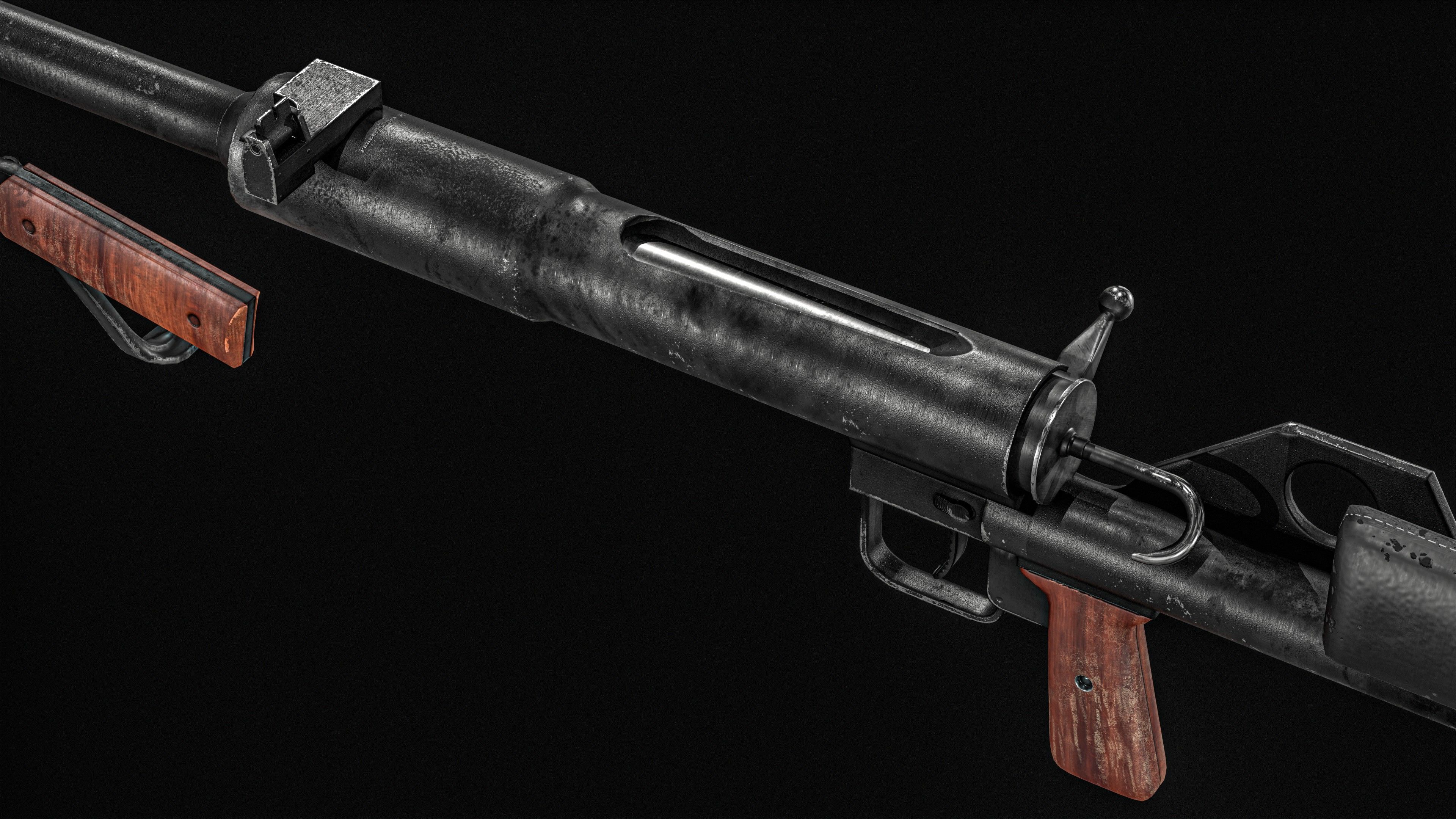 3D model PTRD 41 Anti Tank Rifle VR / AR / low-poly | CGTrader