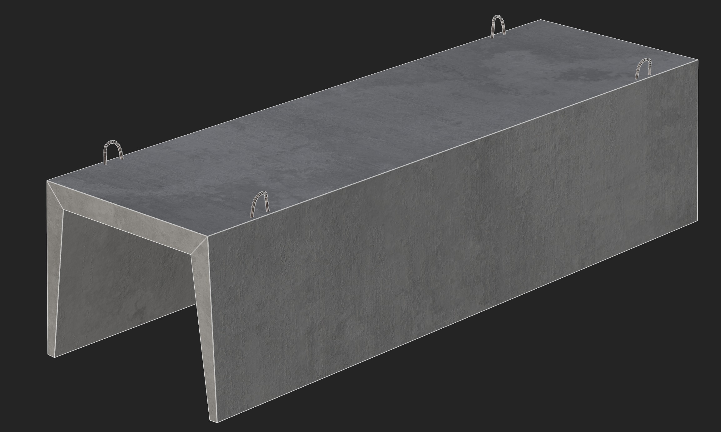 Concrete Trench 3D model | CGTrader