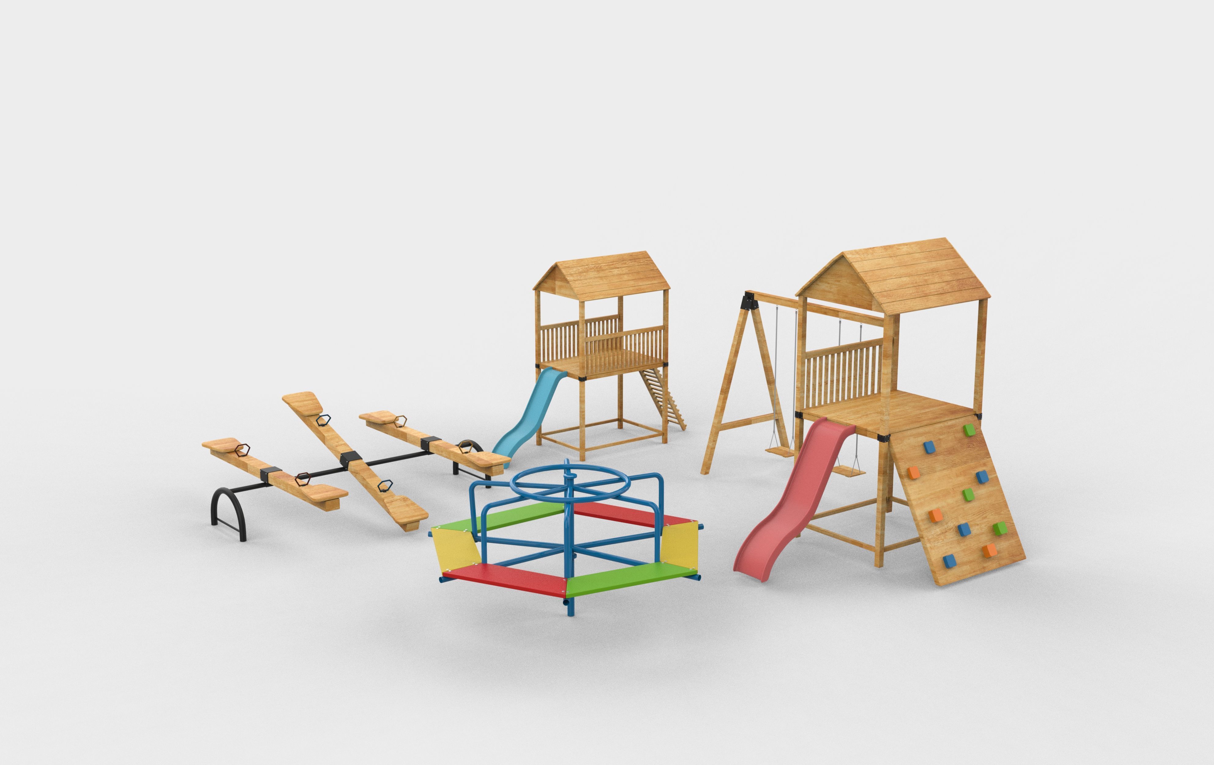 Playground pack 01 3D model animated | CGTrader