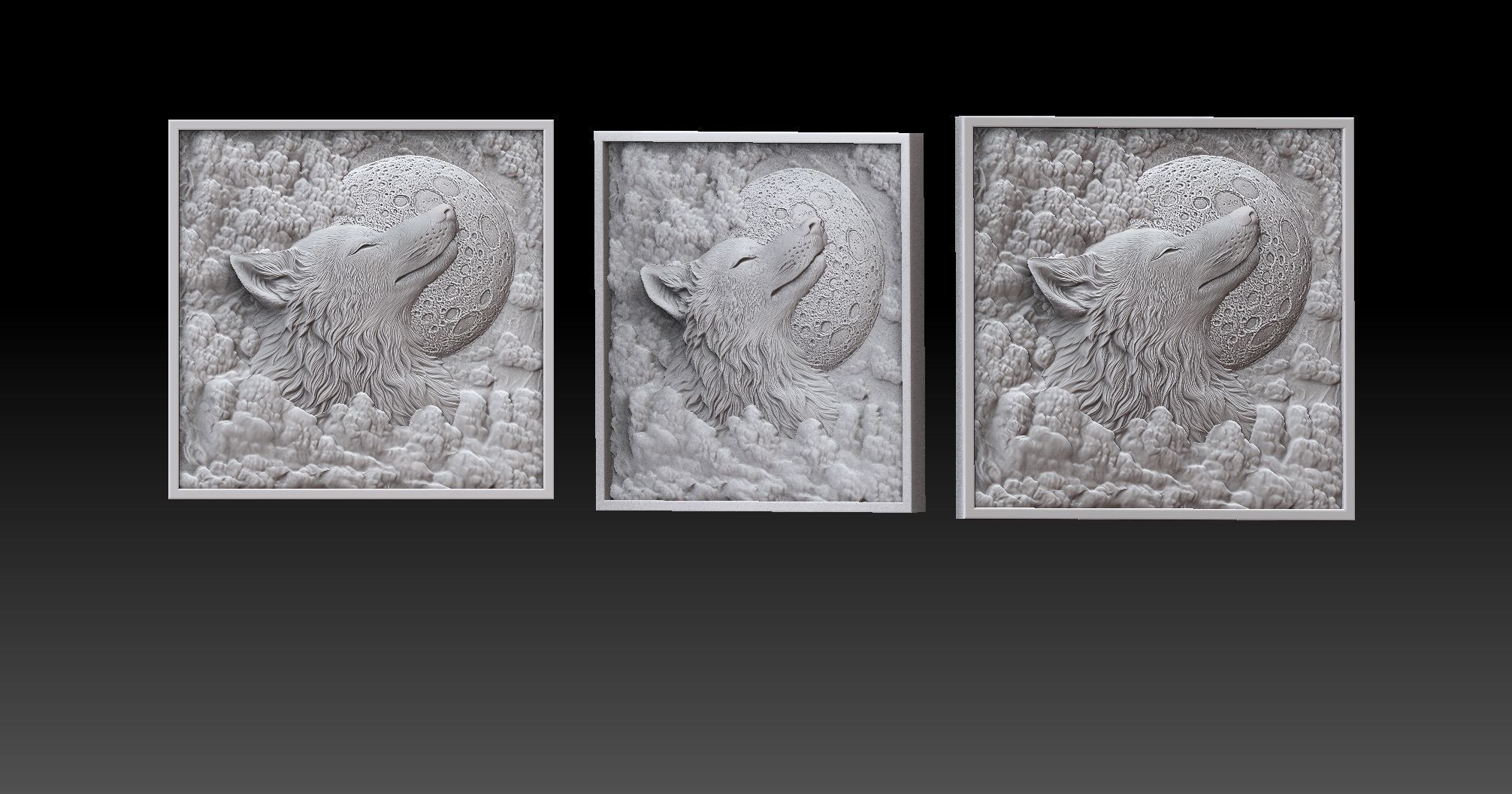 Howling Wolf CNC MODEL 3D model 3D printable | CGTrader