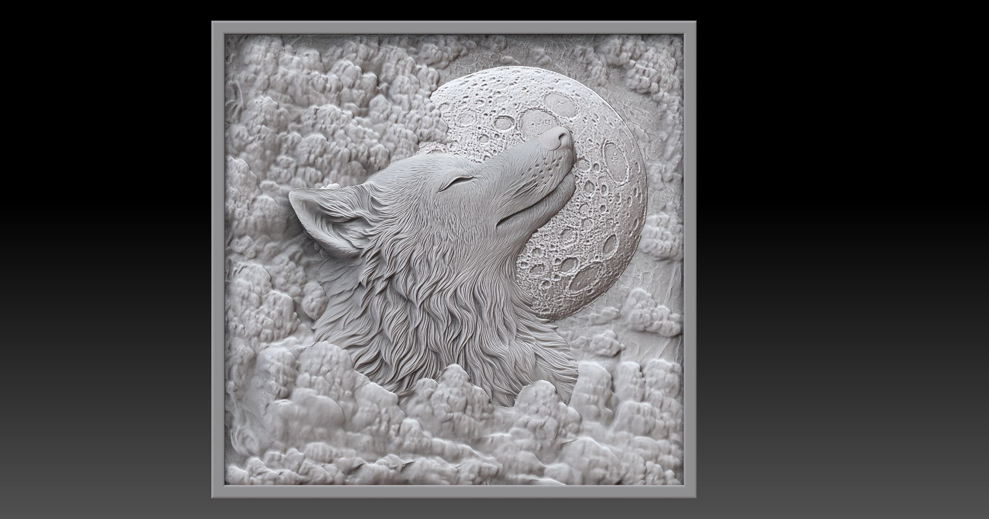 Howling Wolf CNC MODEL 3D model 3D printable | CGTrader