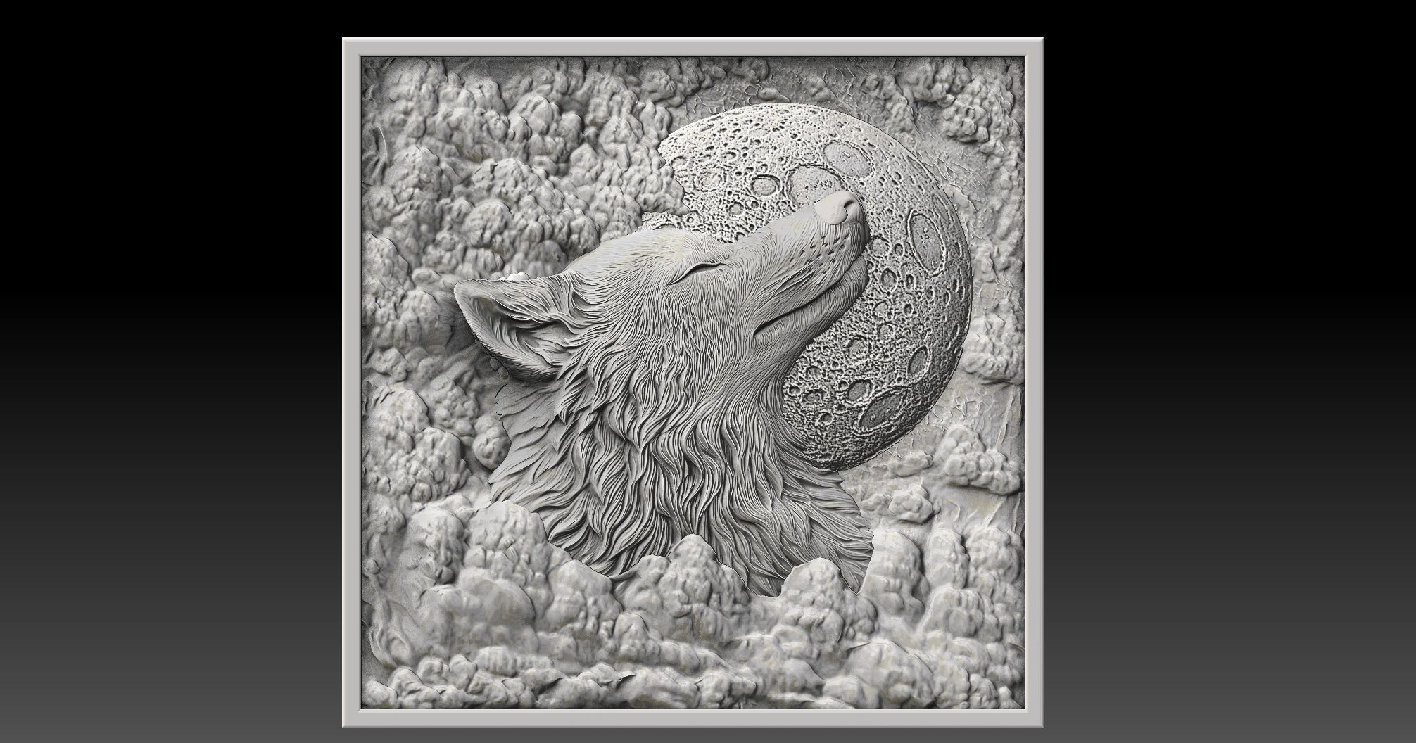 Howling Wolf CNC MODEL 3D model 3D printable | CGTrader