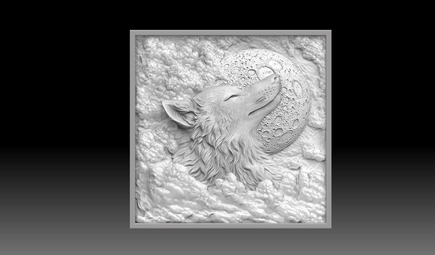 Howling Wolf CNC MODEL 3D model 3D printable | CGTrader