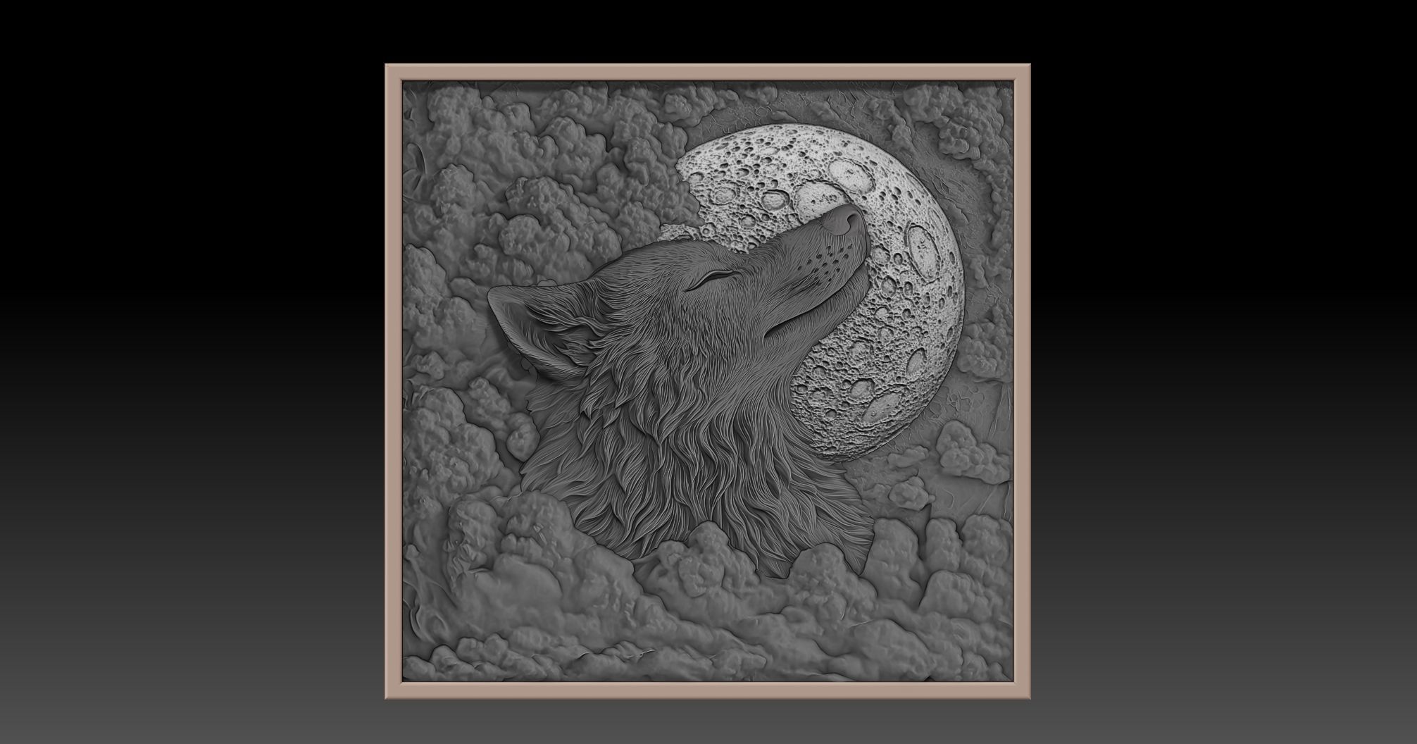 Howling Wolf CNC MODEL 3D model 3D printable | CGTrader