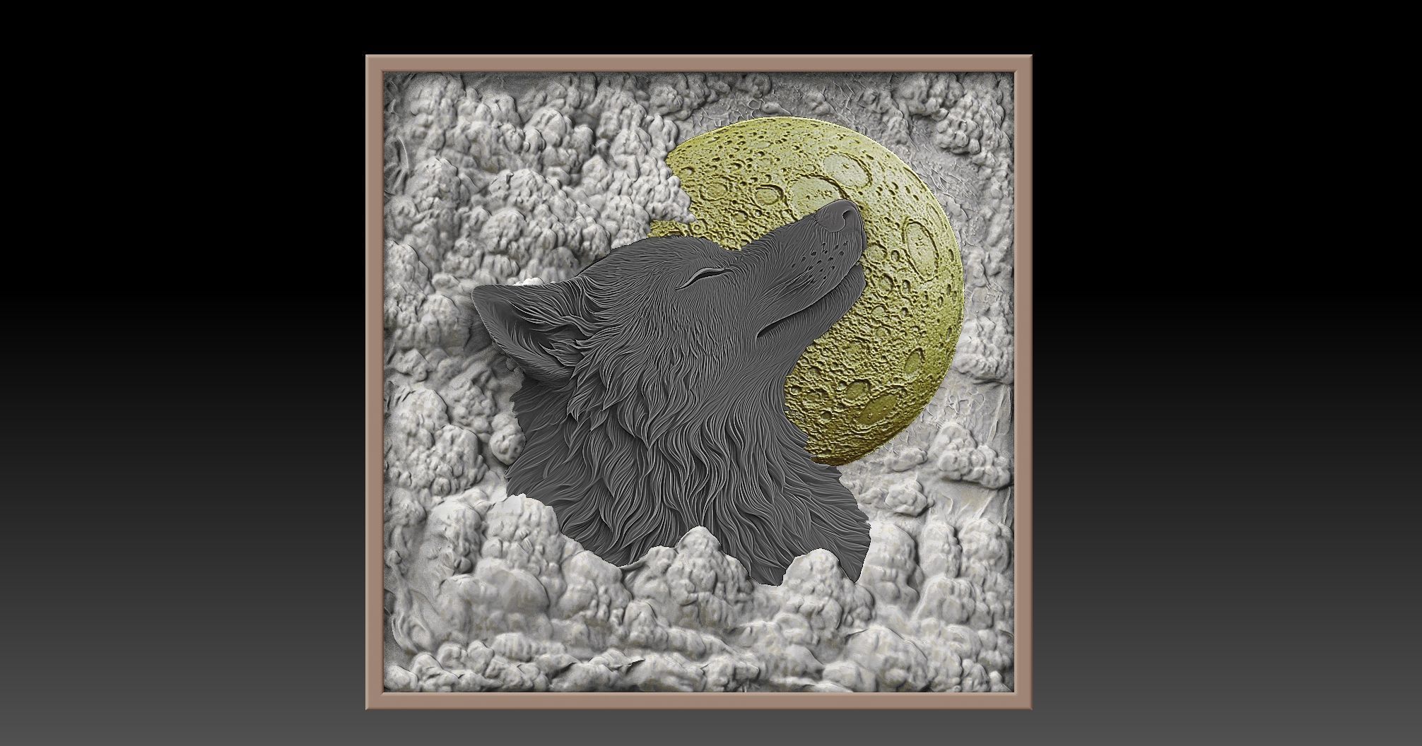 Howling Wolf CNC MODEL 3D model 3D printable | CGTrader