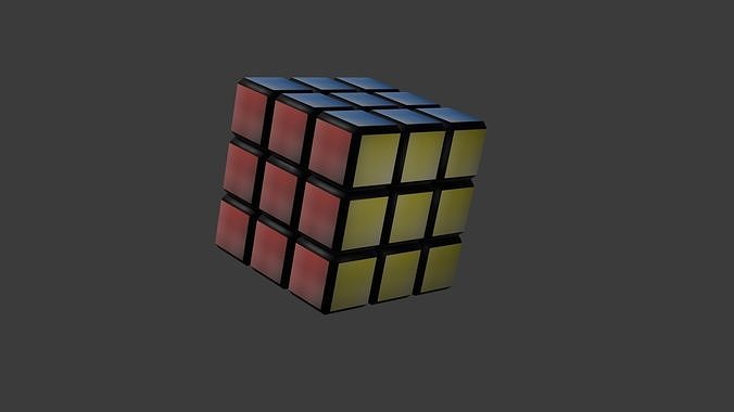 a simple Rubiks Cube free 3D model | CGTrader