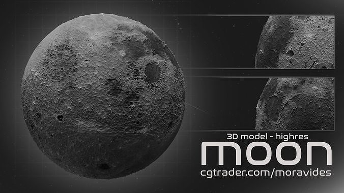The Moon - HighResolution Model 3D model | CGTrader