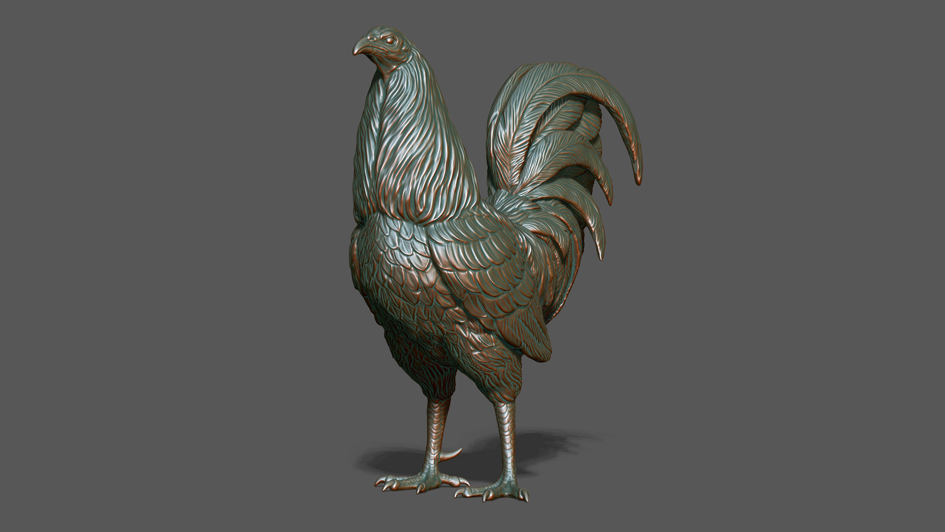 Rooster fighting 3D model 3D printable | CGTrader