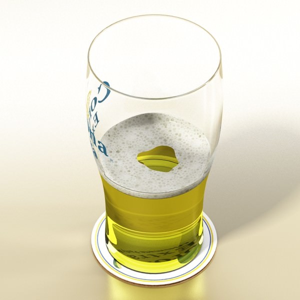 Corona Beer Pint Glass 3D Model MAX OBJ 3DS FBX | CGTrader.com