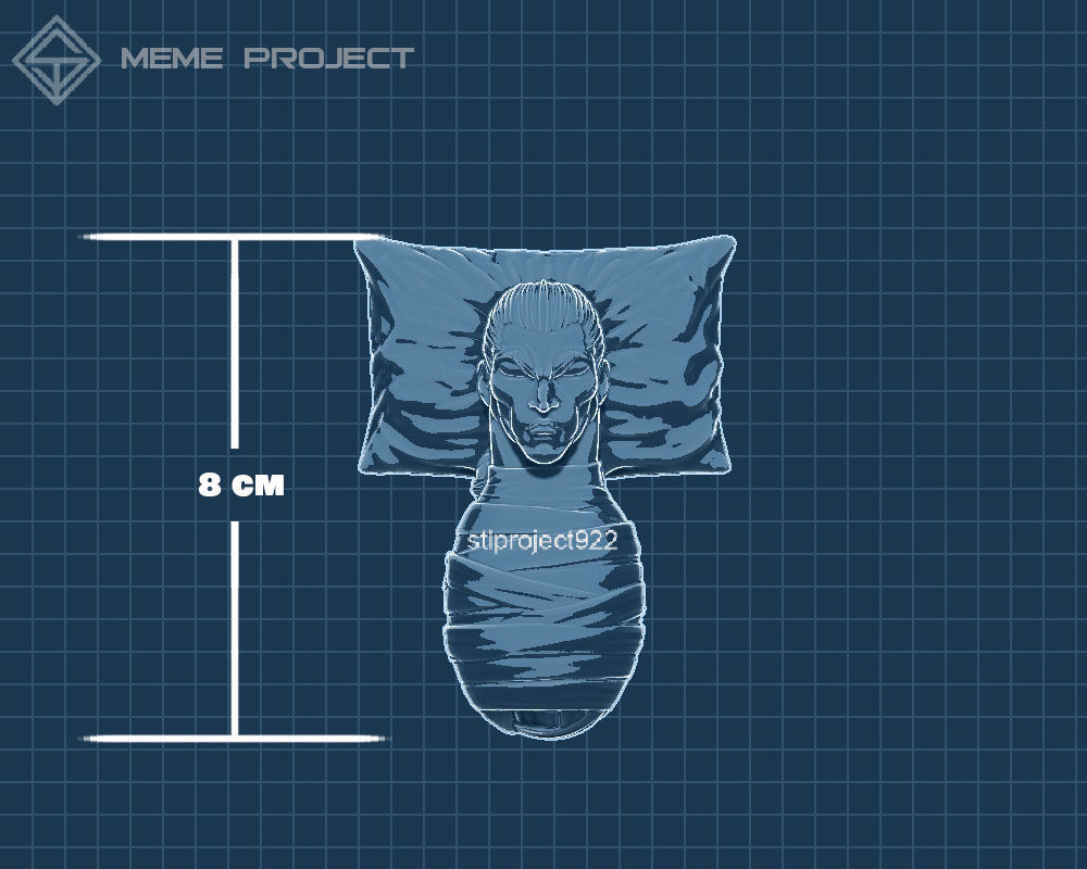 Baki Meme Paper Weight free 3D model 3D printable | CGTrader