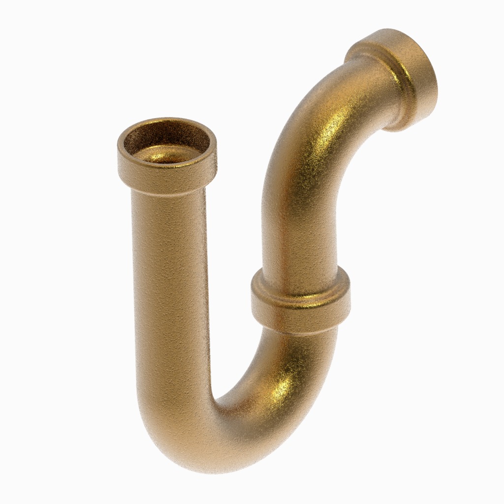 Basin P Trap Fitting 3D model 3D printable | CGTrader