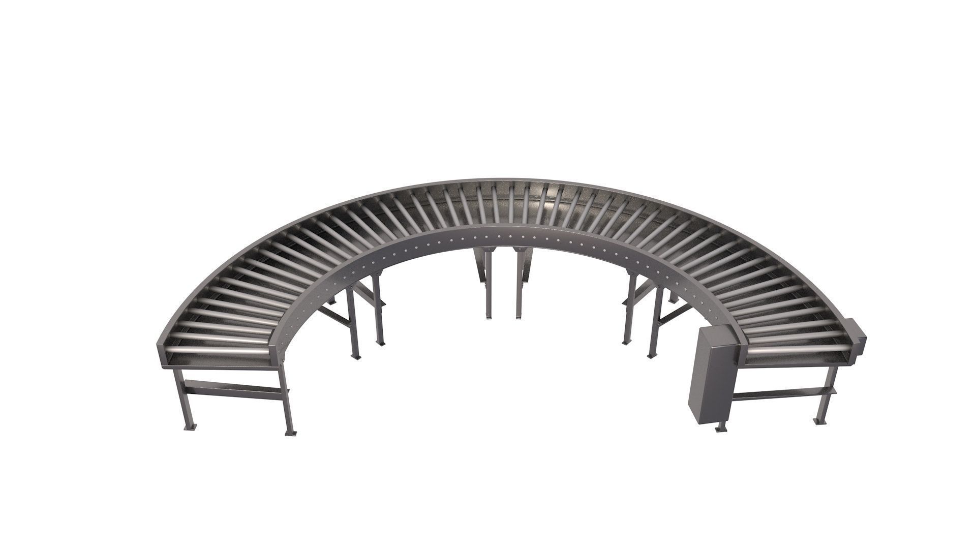Bend Roller Conveyor Motorised 3D model | CGTrader