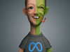Mark Zuckerberg Funny Meme 3D model 3D printable | CGTrader