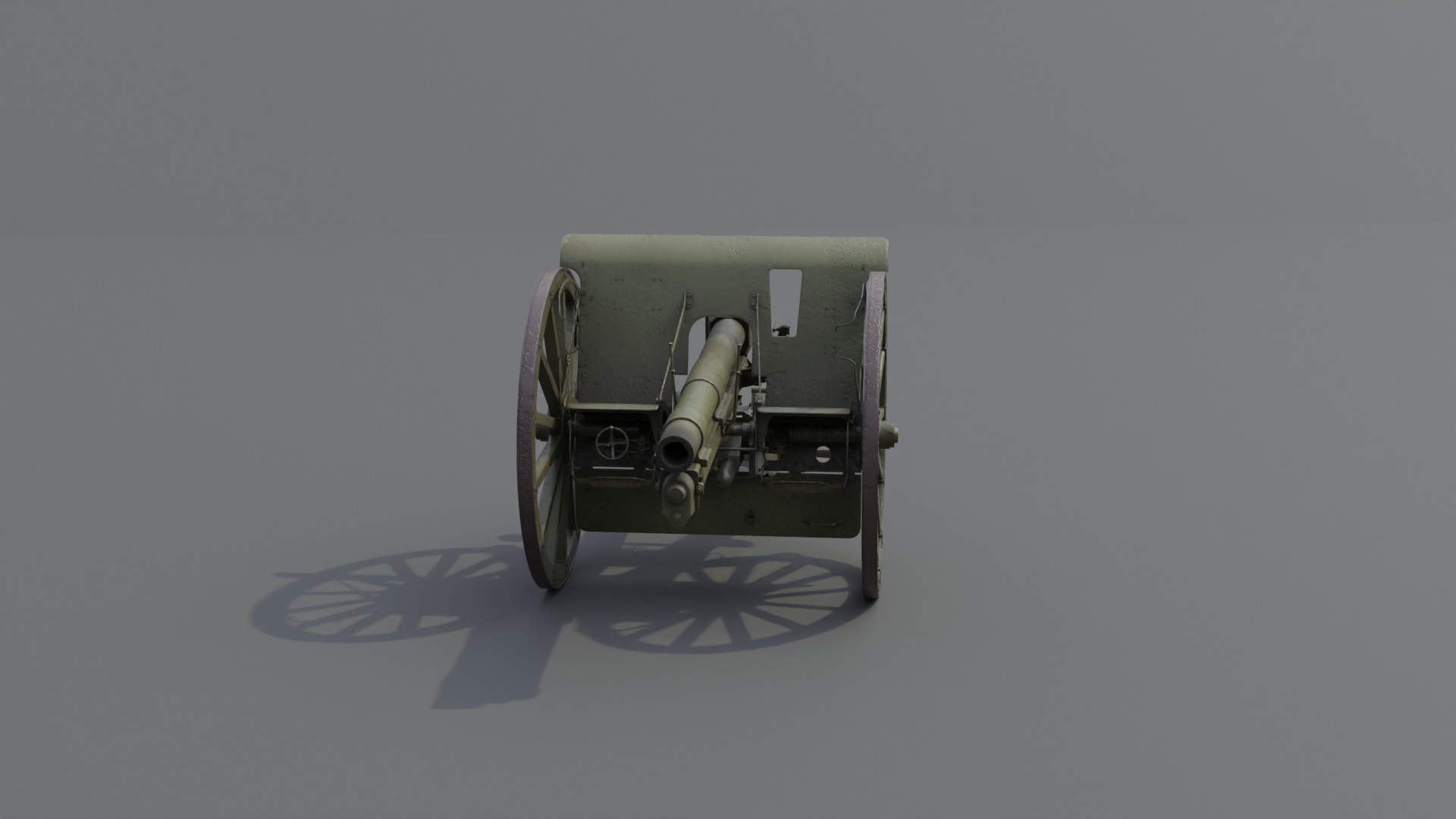3D model Type 38 Kai 75 mm field gun VR / AR / low-poly | CGTrader