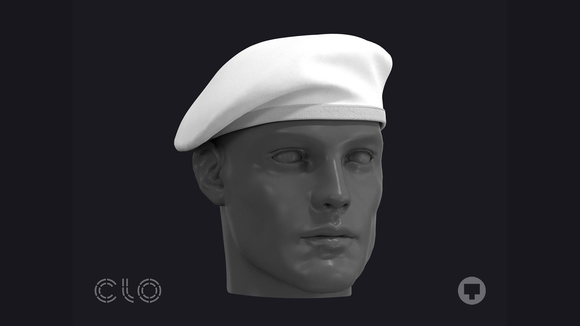 BASIC MILITARY BERET mv2 highpoly 3D model | CGTrader