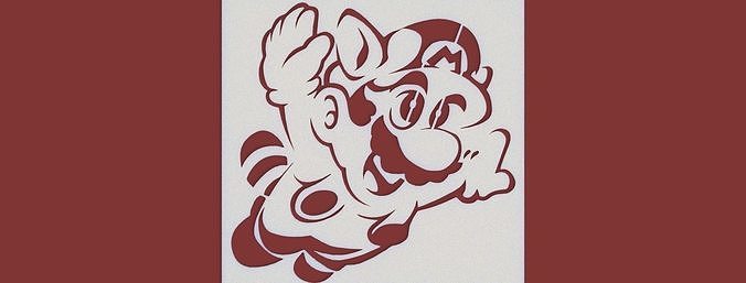 stencil mario 3D model | CGTrader