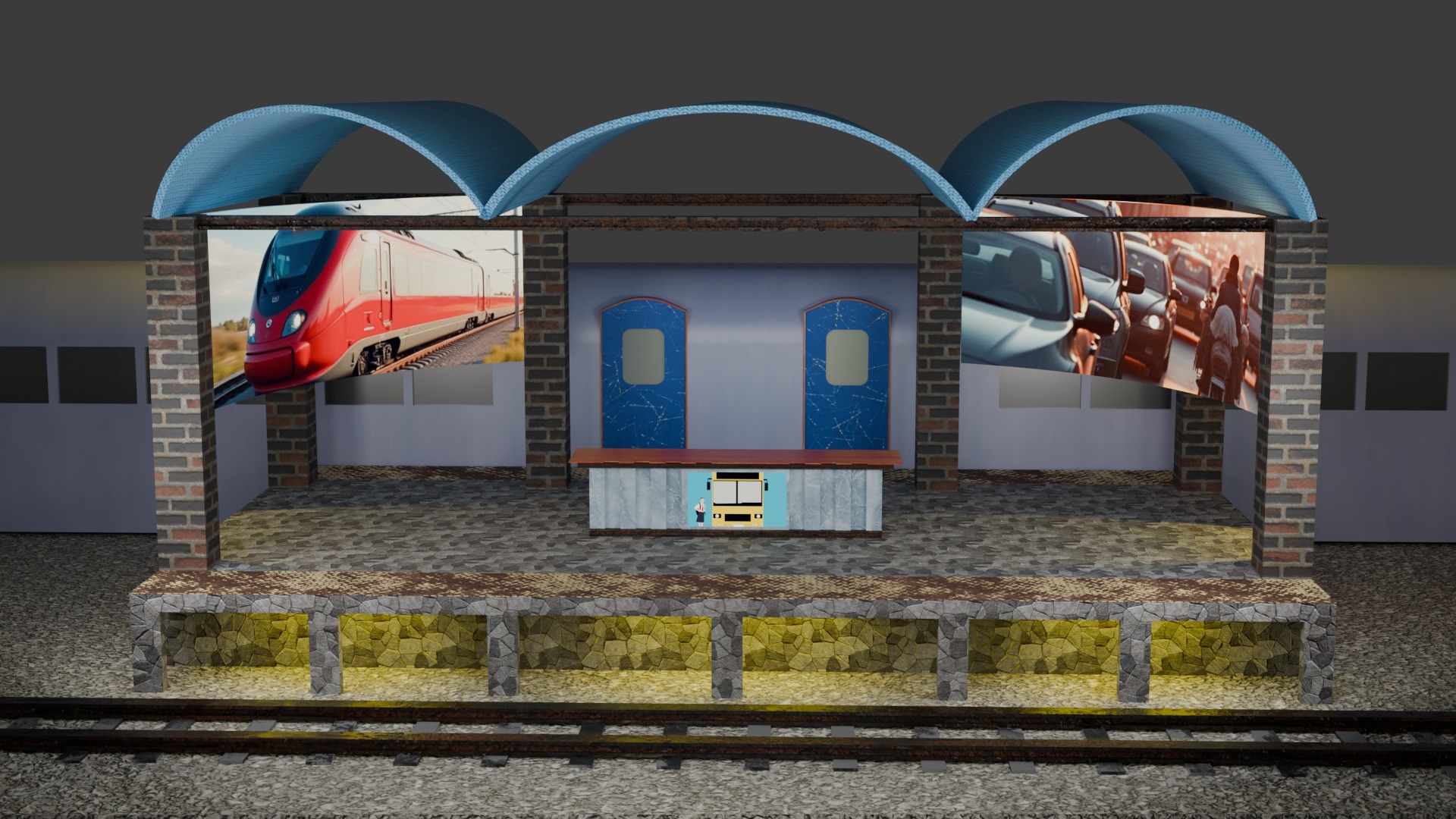 PI5 Virtual Studio - Train Station free 3D model | CGTrader